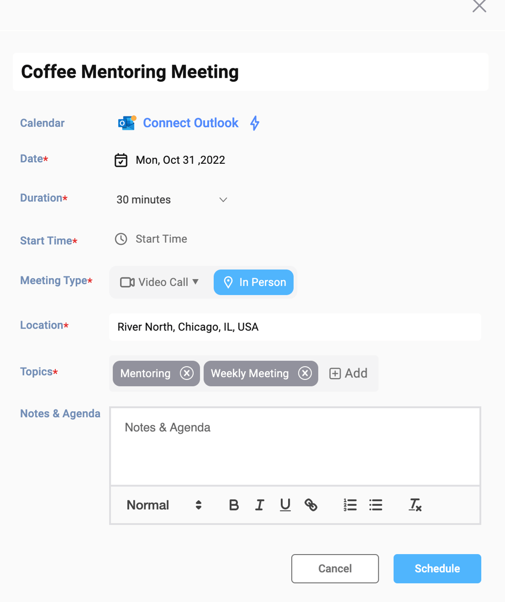 How to log a past meeting in Qooper?